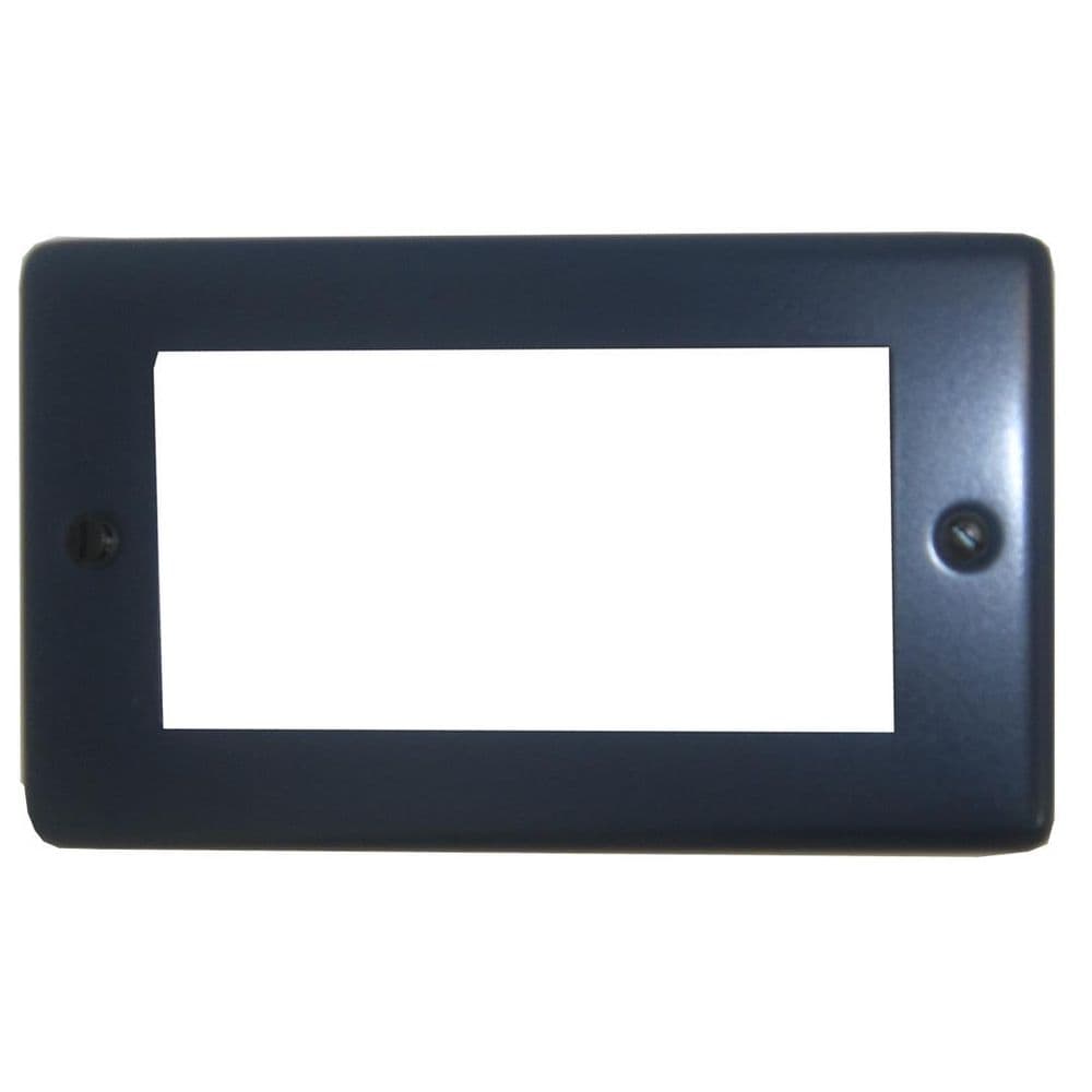 CRB164 Standard Plate Blue 2 Gang 4 Euro Module Plate Caradok crb164-standard-plate-blue-2-gang-4-euro-module-plate-caradok