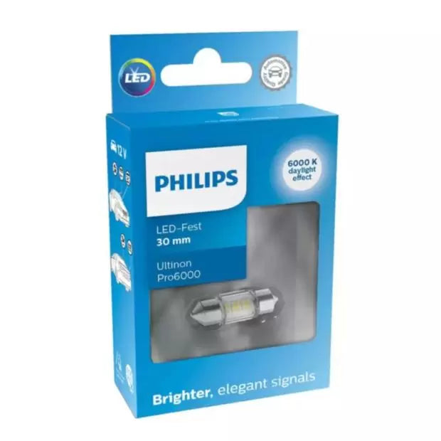 Philips 11860CU60X1 100 lm C5W Number Plate Bulbs – Caradok