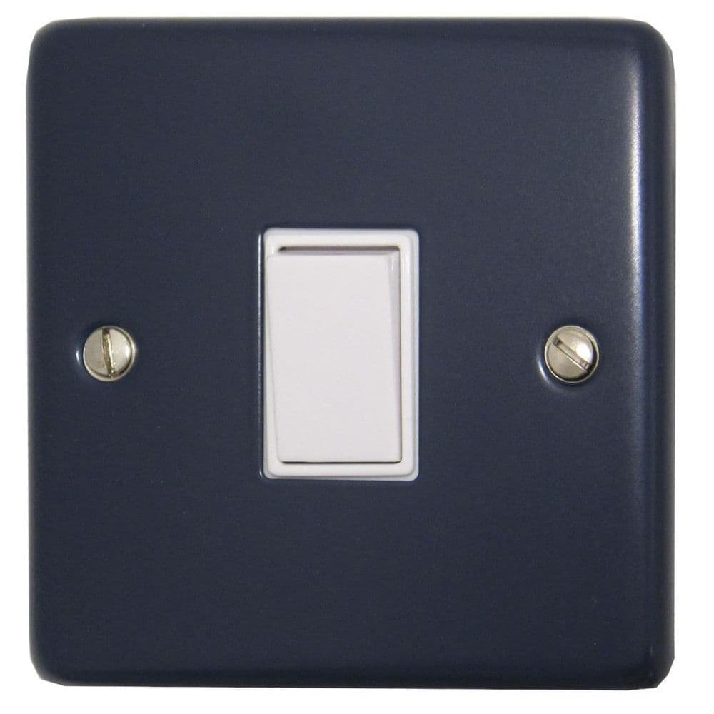 CRB5W Standard Plate Blue 1 Gang Intermediate Rocker Light Switch – Caradok